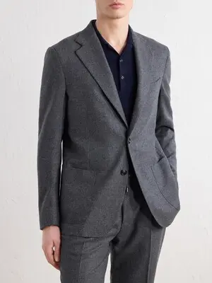 DE PETRILLO Posillipo Wool And Cashmere-blend Suit Jacket - Gray