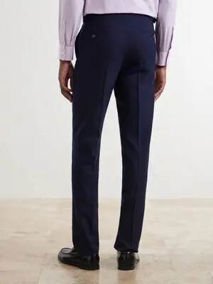 DE PETRILLO Tapered Virgin Wool Suit Trousers