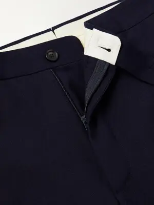 DE PETRILLO Tapered Virgin Wool Suit Trousers