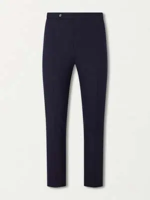 DE PETRILLO Tapered Virgin Wool Suit Trousers - Navy