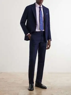 DE PETRILLO Tapered Virgin Wool Suit Trousers