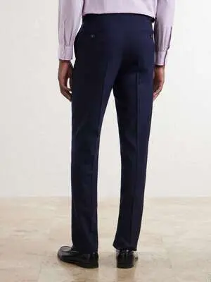 DE PETRILLO Tapered Virgin Wool Suit Trousers