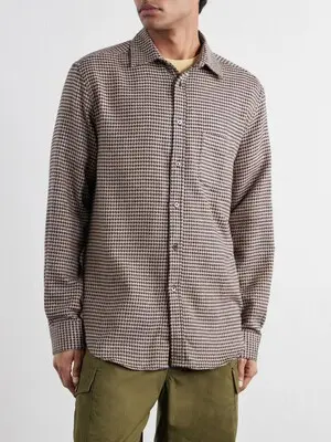 Portuguese Flannel Houndstooth Organic Cotton-flannel Shirt