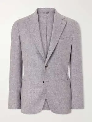 DE PETRILLO Posillipo Wool And Cashmere-blend Blazer - Gray