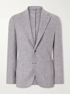 DE PETRILLO Posillipo Wool And Cashmere-blend Blazer - Gray