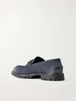 Gucci Sylke Horsebit-embellished Suede Loafers