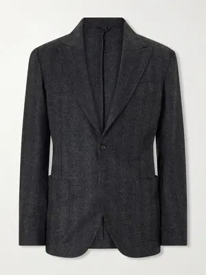 DE PETRILLO Faro Wool And Cashmere-blend Blazer - Gray