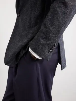 DE PETRILLO Faro Wool And Cashmere-blend Blazer - Gray