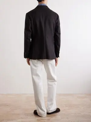 DE PETRILLO Faro Wool And Cashmere-blend Blazer - Blue