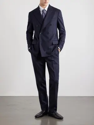 DE PETRILLO Sorrento Wool-twill Suit Jacket