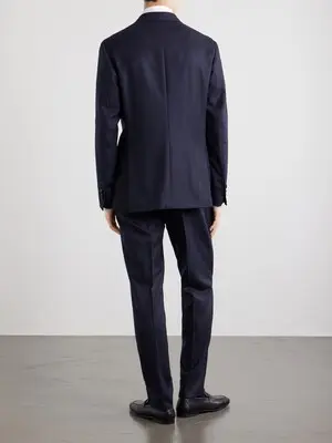 DE PETRILLO Sorrento Wool-twill Suit Jacket