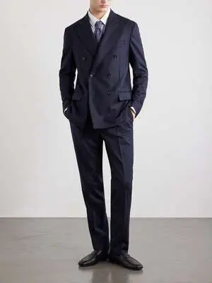 DE PETRILLO Sorrento Wool-twill Suit Jacket