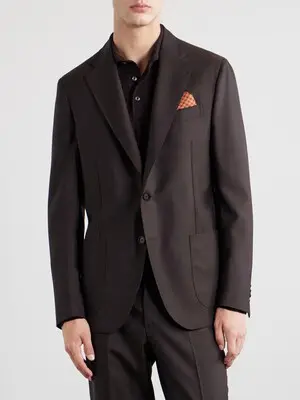 DE PETRILLO Posillipo Virgin Wool-twill Suit Jacket