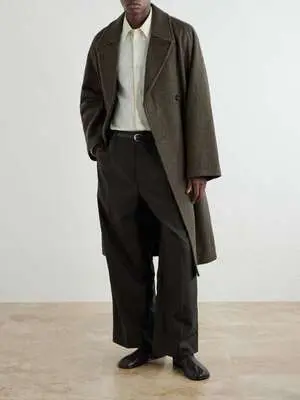 LEMAIRE Double-breasted Wool And Alpaca-blend Felt Coat