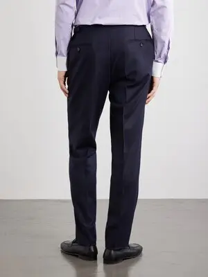 DE PETRILLO Straight-leg Pleated Virgin Wool Trousers