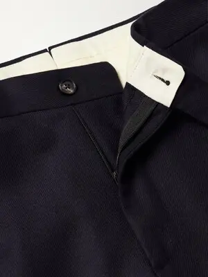 DE PETRILLO Straight-leg Pleated Virgin Wool Trousers