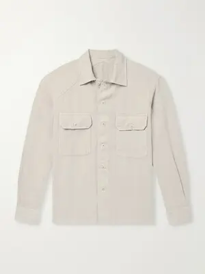 Ralph Lauren Purple Label Cotton And Linen-blend Shirt - Neutrals