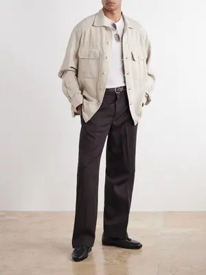 Ralph Lauren Purple Label Cotton And Linen-blend Shirt