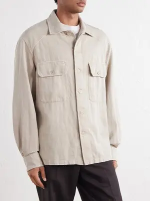 Ralph Lauren Purple Label Cotton And Linen-blend Shirt