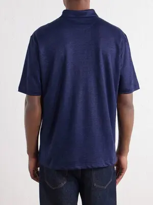 Eleventy Linen-jersey Polo Shirt