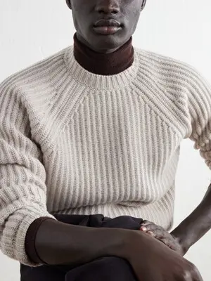 Sease Ribbed Cashmere Sweater - Neutrals
