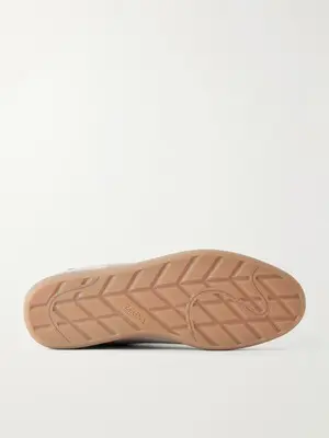 Zegna 232 Leather-trimmed Suede Sneakers