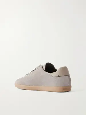 Zegna 232 Leather-trimmed Suede Sneakers