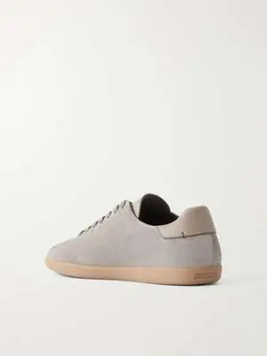 Zegna 232 Leather-trimmed Suede Sneakers
