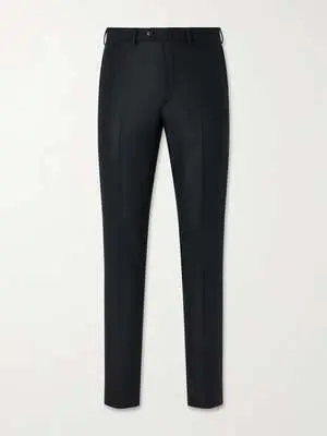DE PETRILLO Straight-leg Wool And Cashmere-blend Suit Trousers - Black