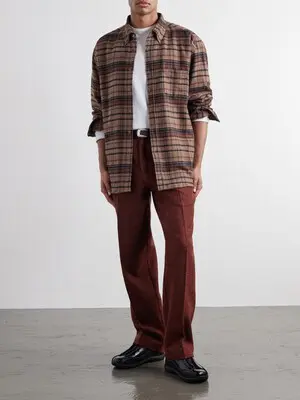 Portuguese Flannel Stalia Checked Cotton-flannel Shirt - Brown