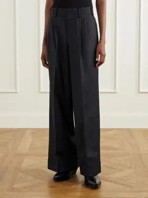 Junya Watanabe Pinstriped Wool-blend Wide-leg Pants
