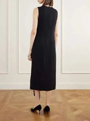 Veronica Beard Freja Draped Crepe-blend Midi Dress