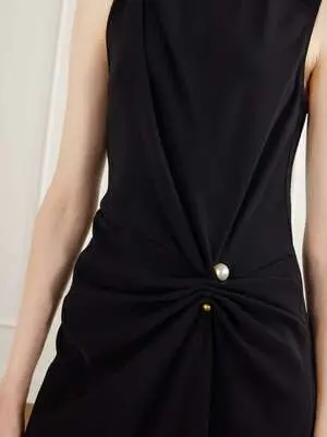 Veronica Beard Freja Draped Crepe-blend Midi Dress