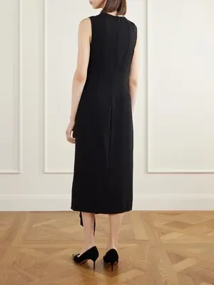 Veronica Beard Freja Draped Crepe-blend Midi Dress