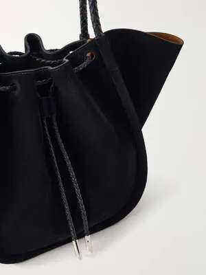 Proenza Schouler Large Ruched Leather-trimmed Suede Tote