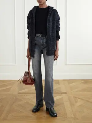 Tibi Hooded Wool-blend Tweed Jacket