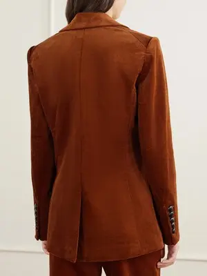 Veronica Beard Livvy Dickey Cotton-blend Corduroy Blazer - Orange