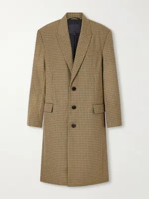 Tibi Checked Twill Coat - Metallic