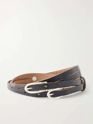 Our Legacy Twin Leather Belt - Black