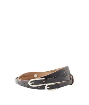 Our Legacy Twin Leather Belt - Black