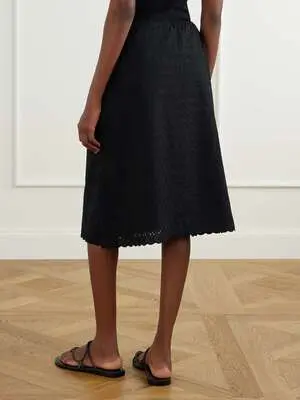 Faithfull The Brand Santana Broderie Anglaise Midi Skirt