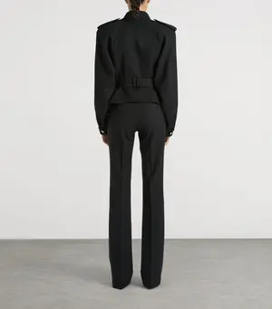 Balmain Wool Gabardine Trousers