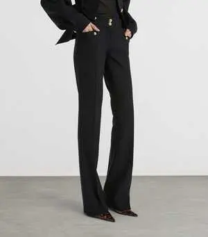 Balmain Wool Gabardine Trousers