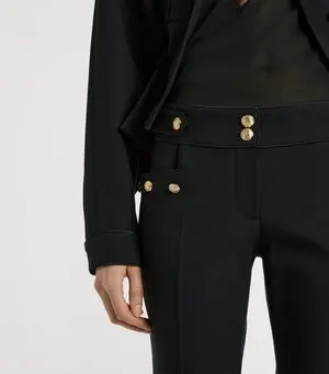 Balmain Wool Gabardine Trousers