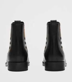 Burberry Leather Hampstead Chelsea Boots