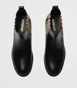Burberry Leather Hampstead Chelsea Boots