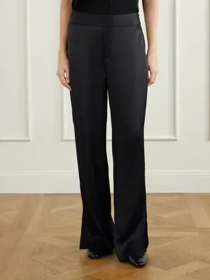 LISA YANG Satin Straight-leg Pants