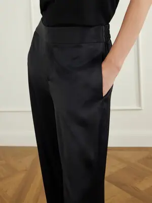LISA YANG Satin Straight-leg Pants