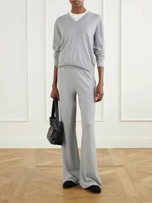 Eterne Cotton And Cashmere-blend V-neck Sweater