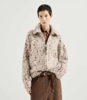 Brunello Cucinelli Mohair-blend Zip-up Cardigan